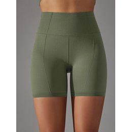 FIDDY Yogashorts Nahtlose einfarbige Po-Lift-Yoga-Shorts