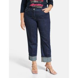 SAMOON Stoffhose 7/8 Jeans mit Kontraststepp Betty Jeans