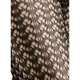 Lycille Netzstrumpfhose elegante und phantasievolle Strumpfhose (1 Stück) Netz mit Muster und verstärkter Zehenpartie schwarz