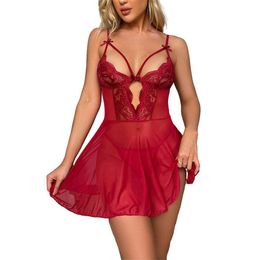 Orient Phoenix Babydollkleid Dessous für Damen schulterfrei Netzstoff durchsichtig Babydollkleid Langärmelig durchsichtig Mini-Tutu-Kleid Babydolls Chemise