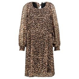 Princess Goes Hollywood Plisseekleid Damen Plissee Kleid mit Leoprint (1-tlg)