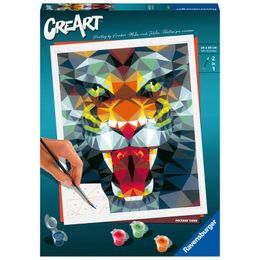 RAVENSBURGER VERLAG Ravensburger CreArt - Malen nach Zahlen 23514 - Polygon Tiger - ab 12 Jahren