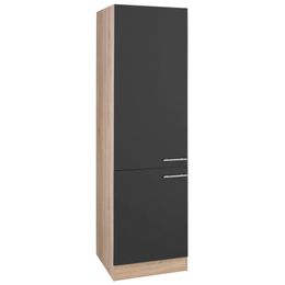 Hochschrank Optifit "Kalmar" Schränke Gr. B/H/T: 60 cm x 207 cm x 57 cm, 2 St., grau (anthrazit) Optifit