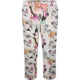 Short Stories® Schlafanzughose, 7/8-Länge, Zierschleife, für Damen, rosa, XL