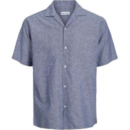 Jack & Jones ORIGINALS by JACK & JONES Freizeithemd, Slim Fit, Kurzarm, Kent, für Herren, blau, L