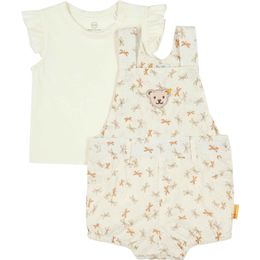 Steiff Bekleidungsset, 2-teilig, Libellenprint, für Babys und Kleinkinder, beige, 74