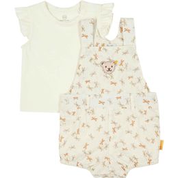 Steiff Bekleidungsset, 2-teilig, Libellenprint, für Babys und Kleinkinder, beige, 86