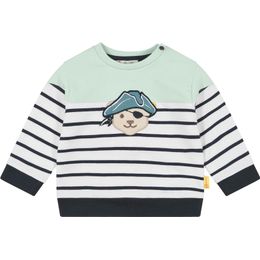 Steiff Sweatshirt "Aligat", Teddy-Patch, Rippbündchen, für Babys und Kleinkinder, grün, 80