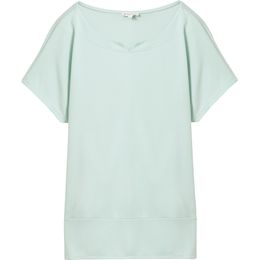 Tom Tailor T-Shirt, Split-Neck, für Damen, türkis, L