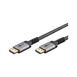 goobay Plus DisplayPort 1.4 Kabel, 8K @ 60Hz grau, 1 Meter