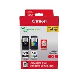 Canon Tinte Photo Value Pack PG-560XL/CL-561XL inkl. 50 Blatt 10x15 Fotopapier