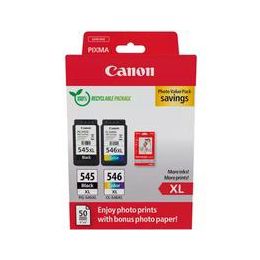 Canon Tinte Photo Value Pack PG-545XL/CL-546XL inkl. 50 Blatt 10x15 Fotopapier