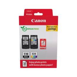 Canon Tinte Photo Value Pack PG-510/CL-511 inkl. 50 Blatt 10x15 Fotopapier