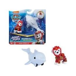 Spin Master Paw Patrol Aqua Pups - Hero Pups-Set mit Marshall-Welpenfigur und Delfin-Figur, Spielfigur