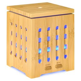 HOMCOM Aroma Elektrische Diffuser Luftbefeuchter für ätherische Öle 7 Farben LED 2 Sprühnebel-Modi wasserlo