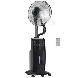 HOMCOM Standventilator mit 3,1L Wasserzerstäuber Ventilator Nebelfunktion 3 Modi