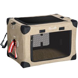 PawHut Hundetasche Transporttasche mit Tragegriff Tragetasche für Tiere Hundebox Hundetransportbox R