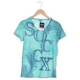 SOCCX Damen T-Shirt, türkis, Gr. 38