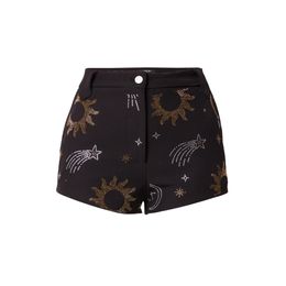 Nasty Gal Shorts 'Premium Hotfix Celestial' Damen Gr&ouml;&szlig;e 38 gold / schwarz / silber
