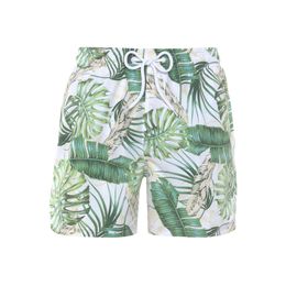 s.Oliver Badeshorts Herren Gr&ouml;&szlig;e M creme / gr&uuml;n / wei&szlig;