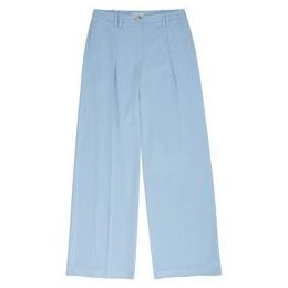 Tom Tailor Damen Lea Wide Leg Hose mit recyceltem Polyester, blau, Uni, Gr. 44/32