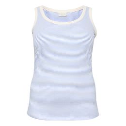 Kaffe Curve Top 'Kana' Damen Gr&ouml;&szlig;e XL hellblau / wei&szlig;