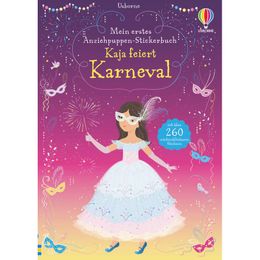 Mein erstes Anziehpuppen-Stickerbuch: Kaja feiert Karneval - Fiona Watt, Kartoniert (TB)
