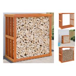 vidaXL Kaminholzregal Outdoor-Kaminholzregal Wachsbraun 109x52x106 cm Massivholz Holzlagerpl