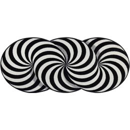 Fußmatte wash+dry by Kleen-Tex Teppiche Gr. B/L: 60 cm x 140 cm, 7 mm, 1 St., schwarz-weiß (schwarz, weiß) Fußmatten gemustert