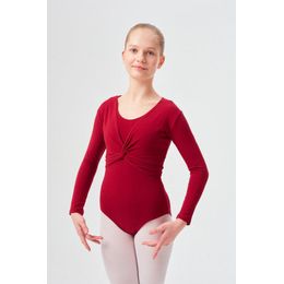 tanzmuster Crop-Top Langarm Ballett Top Mia aus wunderbar weicher Baumwolle Oberteil für Mädchen fürs Kinder Ballett
