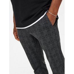 Only & Sons ONLY & SONS Chinohose Stoffhose Karierte Stretch Chino Trousers ONSMARK 6265 in Schwarz-2