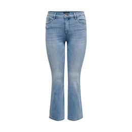 Only CARMAKOMA Schlagjeans Curvy Schlaghosen Jeans Plus Size Skinny Denim Flared Pants 6752 in Blau