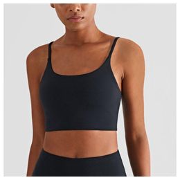 FIDDY Spaghettitop Sexy Spaghetti-Träger-Neckholder-Yoga-Crop-Top für Damen