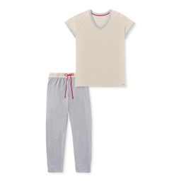 Schiesser Pyjama 7/8 - Casual Nightwear (2 tlg) schlafanzug schlafmode bequem