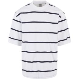 Urban Classics Oversized Sleeve Modern Stripe Tee T-Shirt weiß schwarz in L