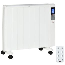 HOMCOM 4 Modi Heizlüfter Elektroheizung mit LCD-Display 2000W Heizkörper 2 Heizstufen mit Luftheizun