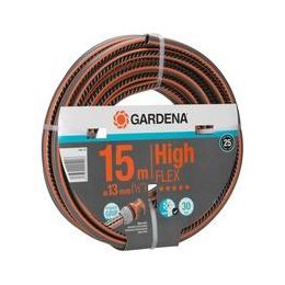 Gardena Comfort HighFLEX Schlauch 13mm (1/2") grau/orange, 15 Meter Schlauchlänge: 15 Meter Durchmesser: 13 mm Wagen/-Halter: Ohne Verwendungszweck: Zum Bewässern von kleineren Gärten und Terrassen