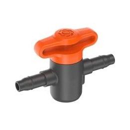 Gardena Tropfsystem Absperrventil 4,6mm (3/16"), Regulierventil grau/orange, 2 St&uuml;ck