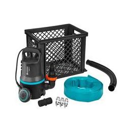 Gardena Hochwasser-Set 9000, Tauch- / Druckpumpe schwarz/t&uuml;rkis, 300 Watt
