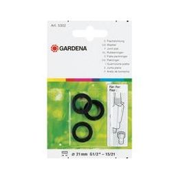 Gardena Flachdichtung 5302-20 schwarz, 3 Stück Verwendung: Gartenschlauch Anzahl: 3 Stück Material: Kunststoff