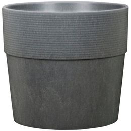 Scheurich Blumentopf 224/40 groove carbon, grau