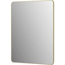 Talos Badspiegel Picasso gold 60x80 cm, hochwertiger Aluminiumrahmen, goldfarben