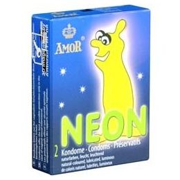 Amor Gummiwaren GmbH «Neon» Leuchtkondome für fluoreszierendes Vergnügen (2 Kondome) 2 St