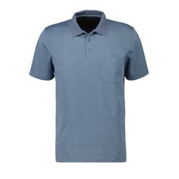 Ragman Poloshirt mit feiner Musterung, Soft Knit, Extralang
