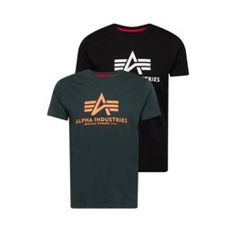 Alpha Industries T-Shirt Herren Gr&ouml;&szlig;e M tanne / hellorange / schwarz / wei&szlig;