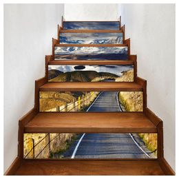 FIDDY Aufkleber Treppenaufkleber Autobahn kreativ einfach