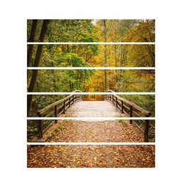 FIDDY Aufkleber Selbstklebende Treppenaufkleber mit Herbstlandschaft