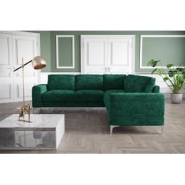 JVmoebel Ecksofa, Couch Ecksofa Textil Wohnzimmer Design Modern L-Form Türkis Möbel