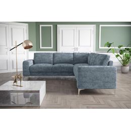 JVmoebel Ecksofa, Couch Ecksofa Textil Wohnzimmer Design Modern L-Form Türkis Möbel