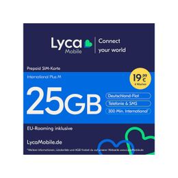 Lyca Mobile International Plus M Prepaid SIM Karte ohne Vertrag Prepaidkarte